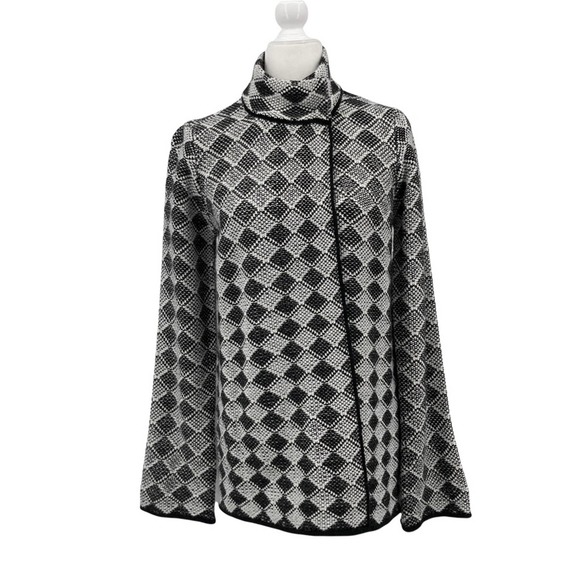 cocogio | Sweaters | Cocogio Wool Blend Knit Cardigan Cape With Button ...